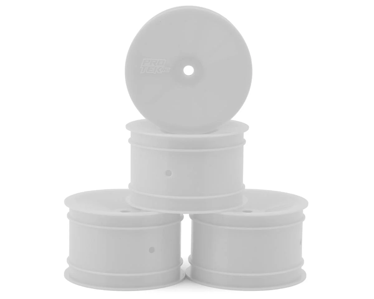 PTK-2758 ProTek RC 2.2" Concave Rear 1/10 Buggy Wheels (White) (4) (12 ...