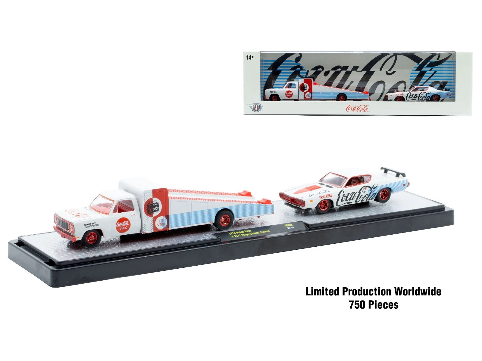 M2Machines 56000-TW38 1:64th scale Auto Haulers Coca-cola Dodge Pack ...