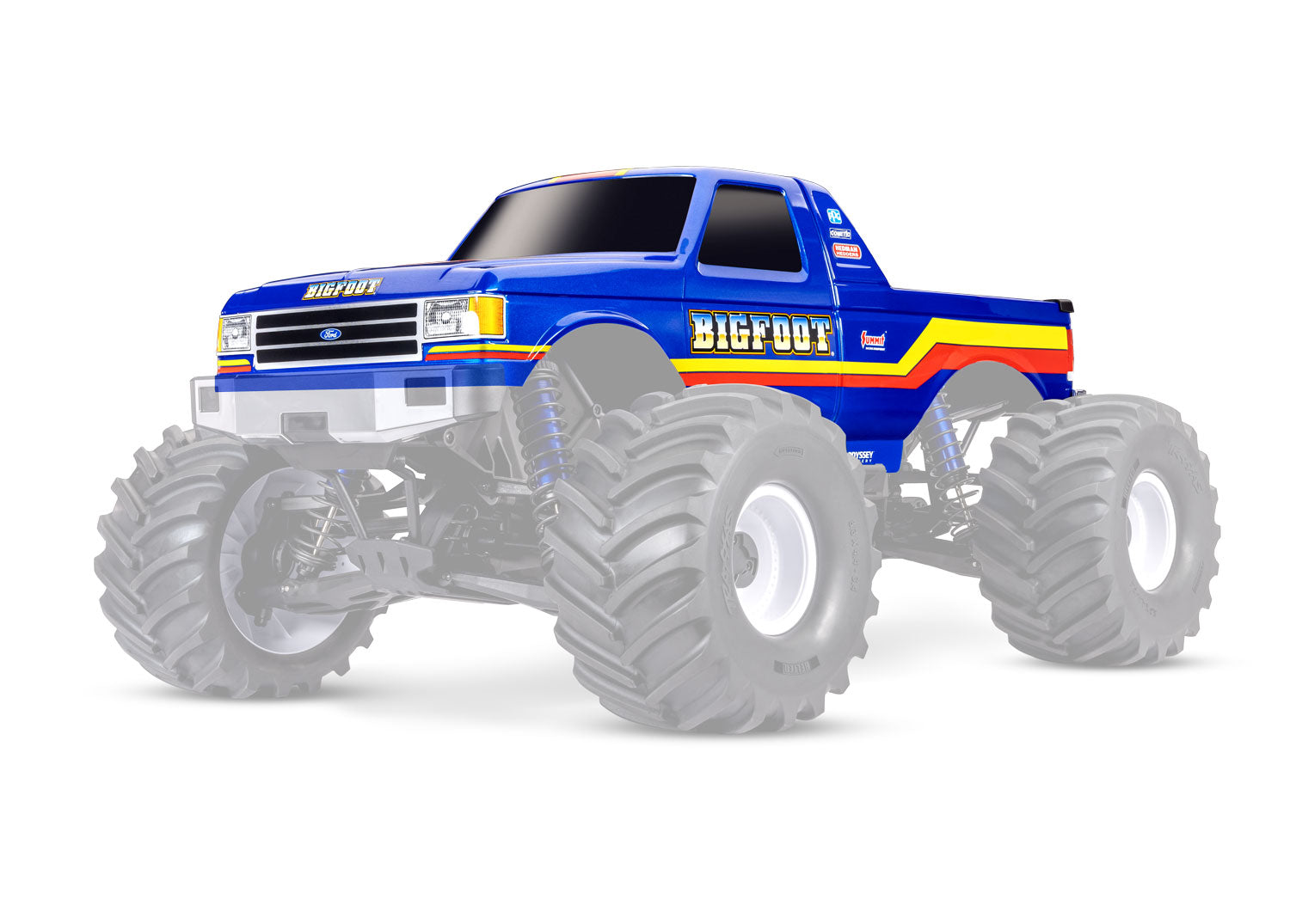 7691-BLUE XMAXX MT Ford F150 Body Bigfoot No. 8 – New Sun Racing