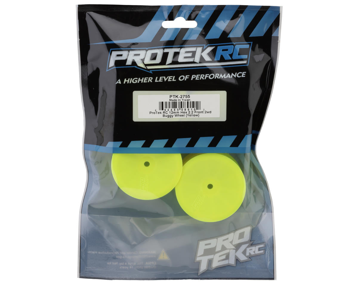 PTK-2755 ProTek RC 2.2" Concave Front 2WD 1/10 Buggy Wheels (Yellow ...