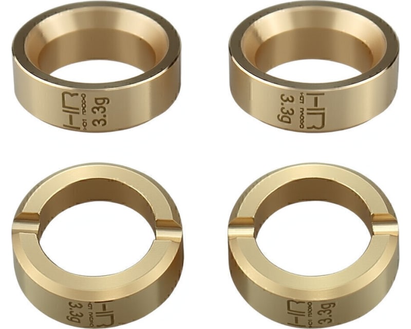 HRSXTY155H Brass 3.3g Wheel Weights, 1/30 Axial SCX30 – New Sun Racing