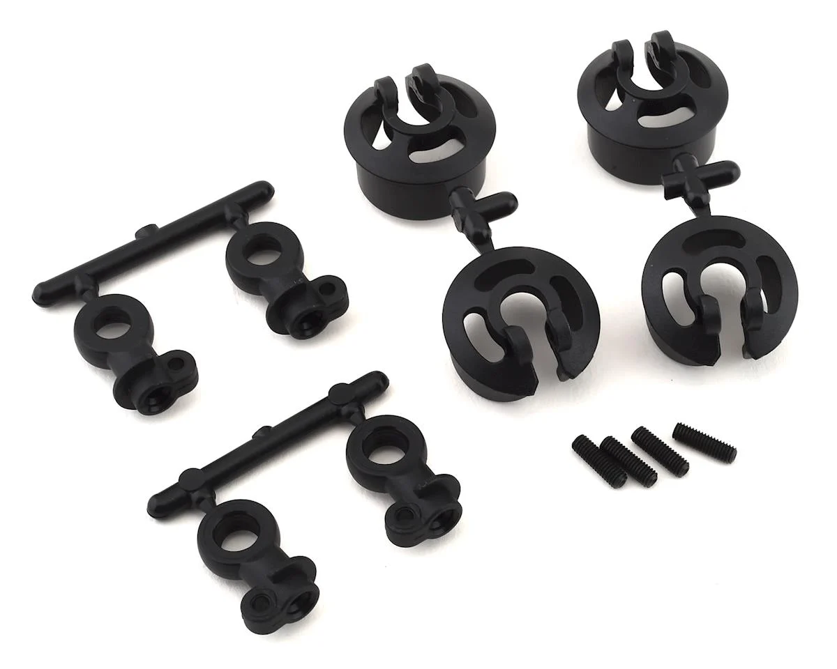 TKR6140C Tekno RC Large Radius Locking Shock Rod End & Spring Perch Se ...